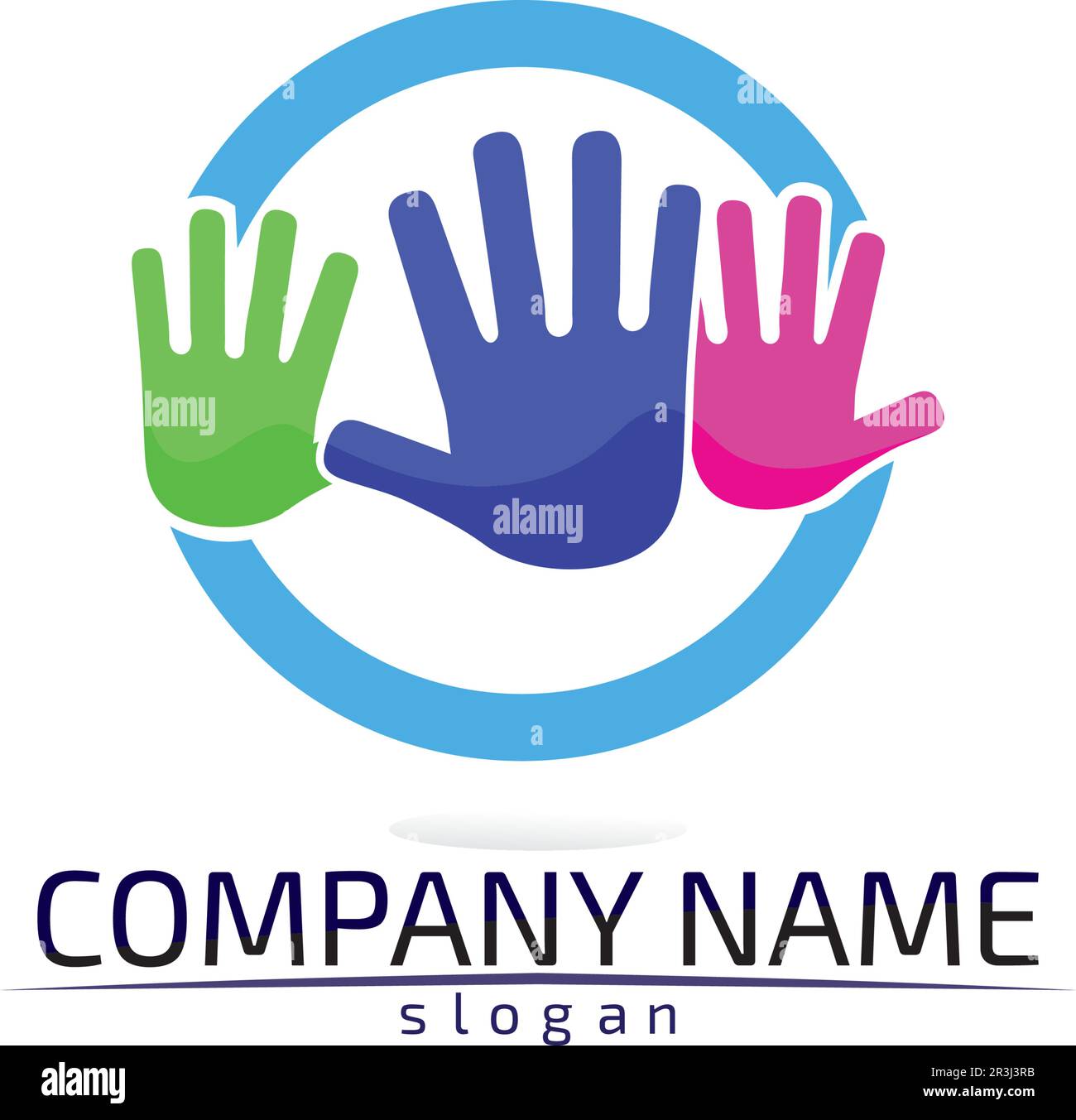 Hand and help vector logo and symbols template icons app Stock Vector ...