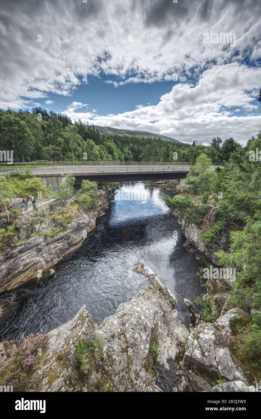 Garve, Blackwater Falls, Scotland, Highland, Great Britain Stock Photo ...