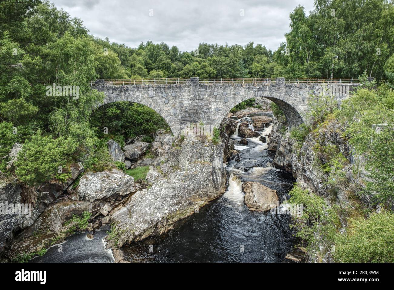 Garve, Blackwater Falls, Scotland, Highland, Great Britain Stock Photo ...