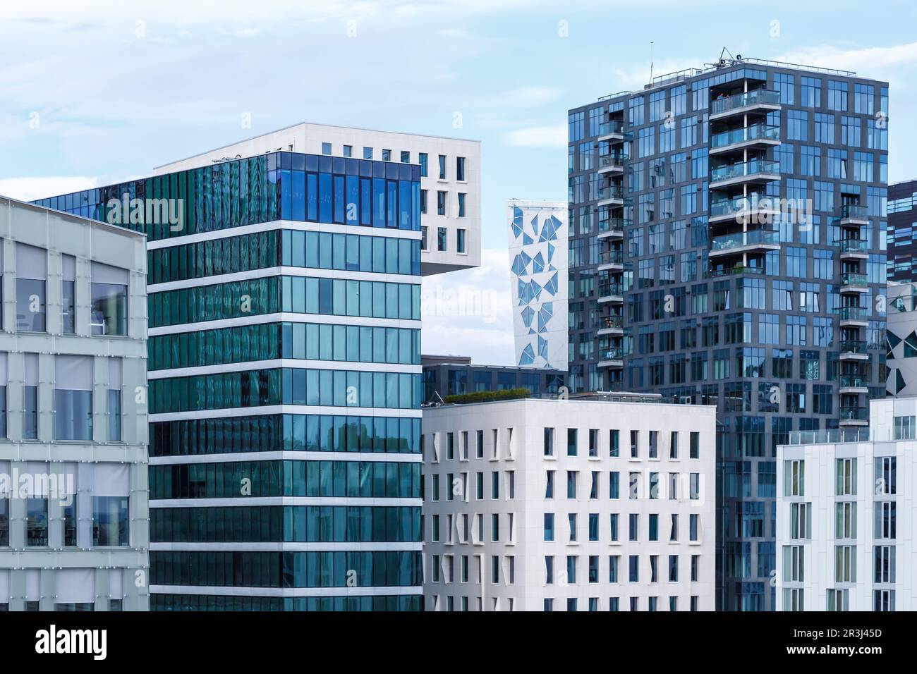 Oslo skyline modern city architecture buildings real estate office ...