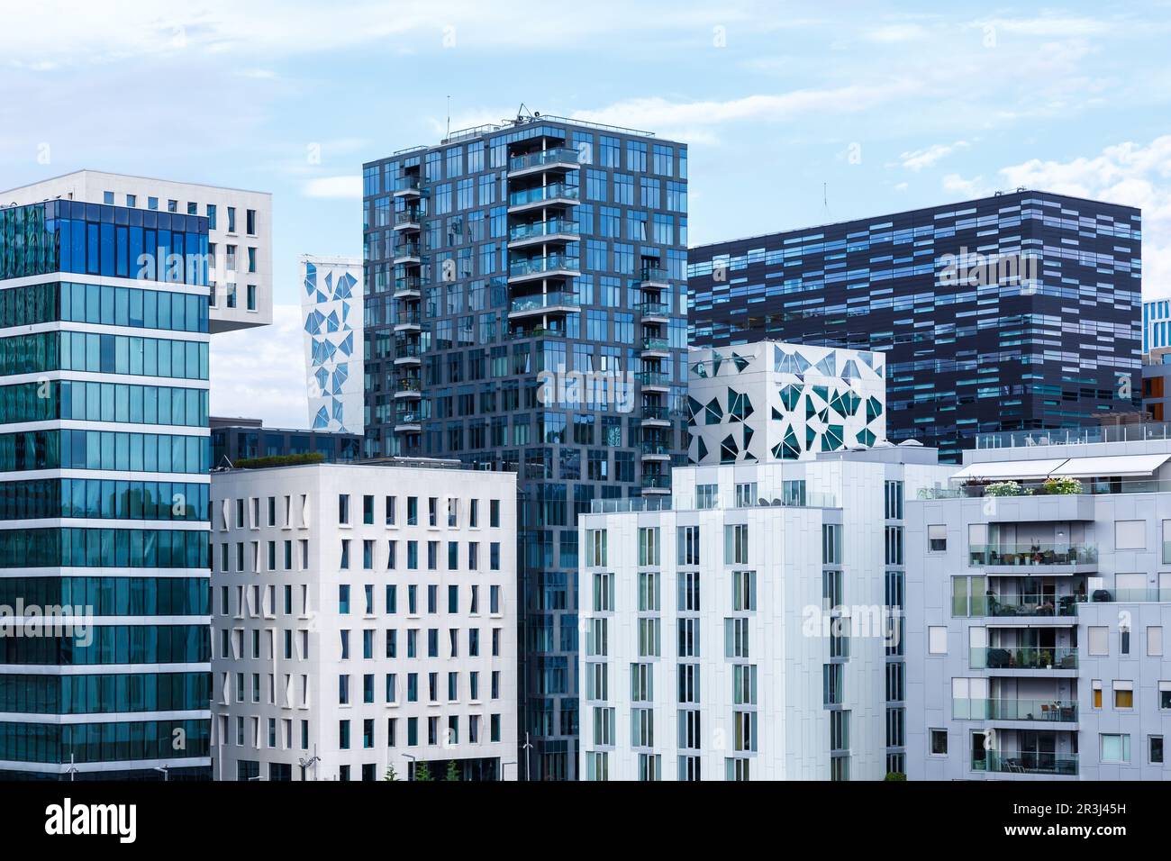 Oslo skyline modern city architecture buildings real estate office ...