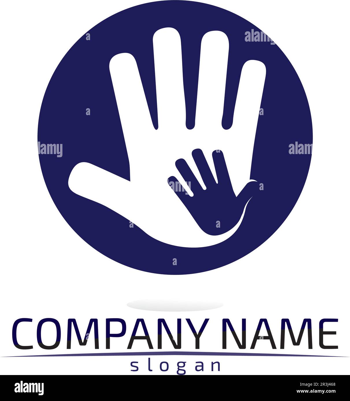 Hand and help vector logo and symbols template icons app Stock Vector ...