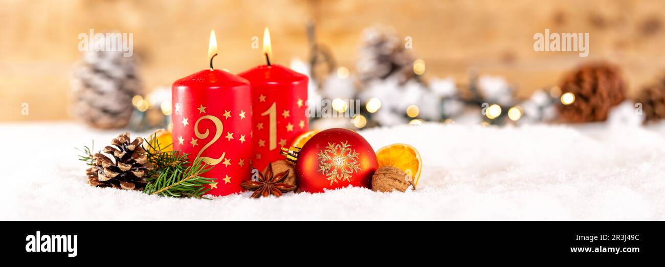 Second 2nd advent with candle Christmas decoration advent text free ...