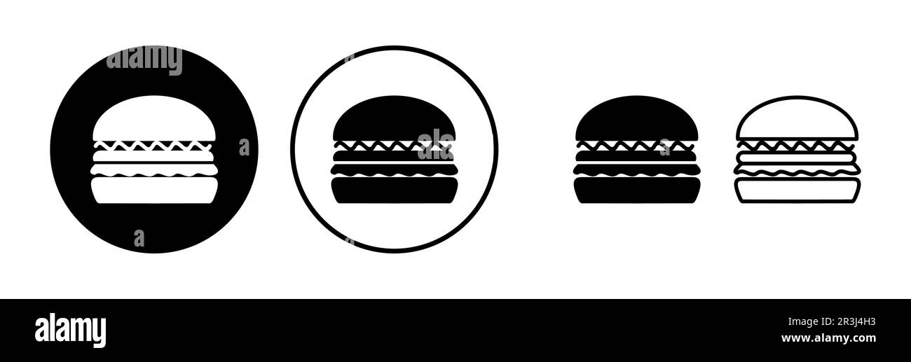 Burger icon vector. hamburger logo icon. fast food icon Stock Vector ...