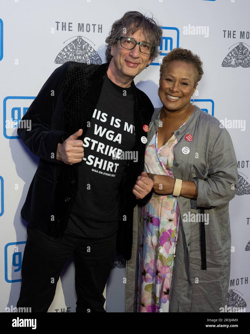 New York, USA. 23rd May, 2023. Neil Gaiman and Sonya Jackson arrive on ...