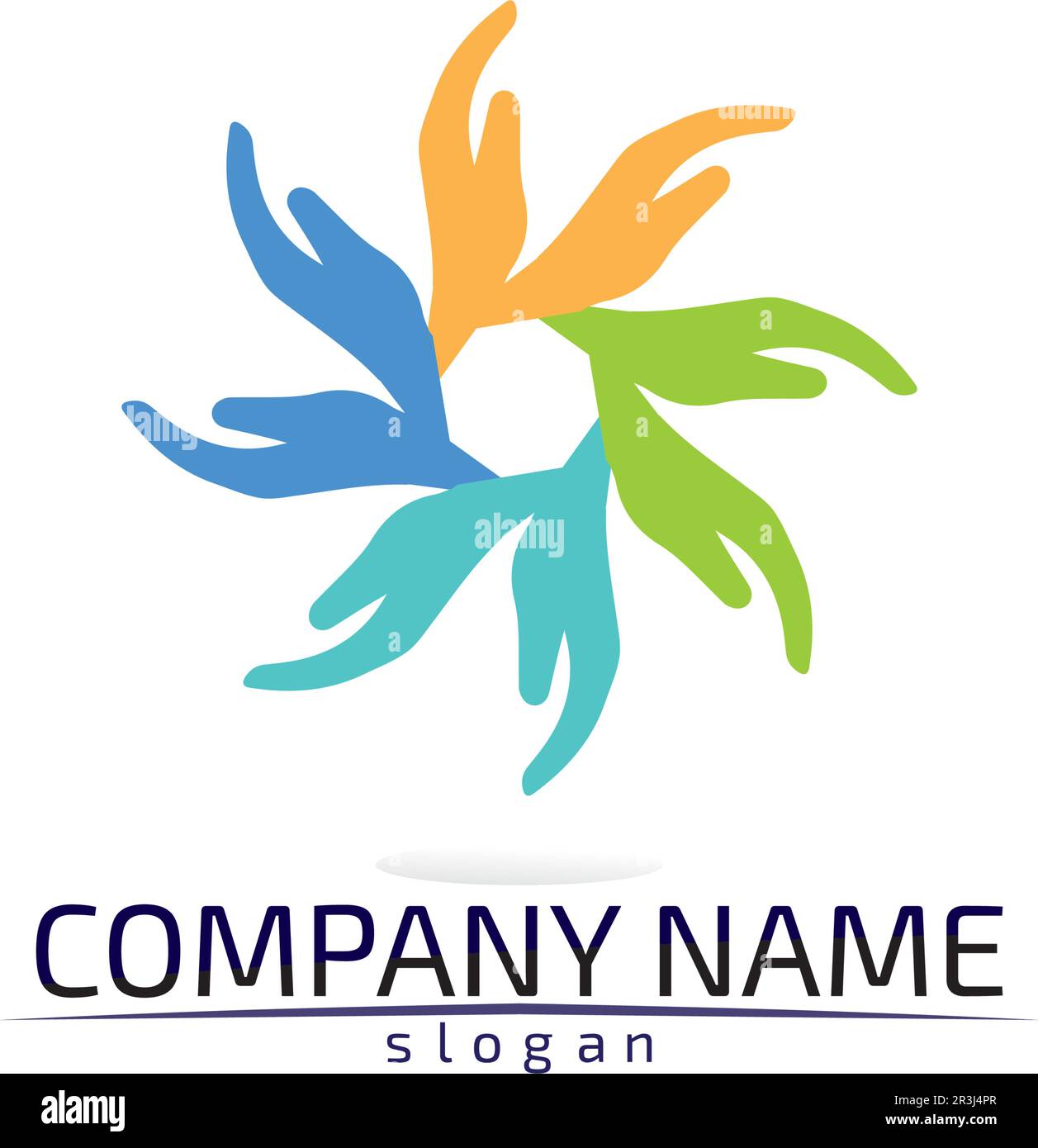Hand and help vector logo and symbols template icons app Stock Vector ...