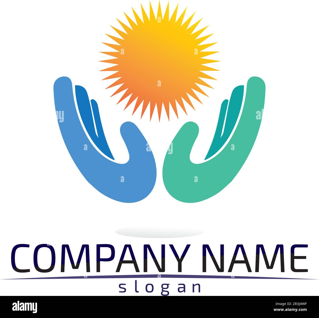 Hand and help vector logo and symbols template icons app Stock Vector ...