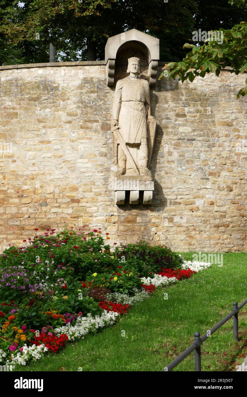 Sculpture of King Heinrich I. in Merseburg Germany Stock Photo - Alamy