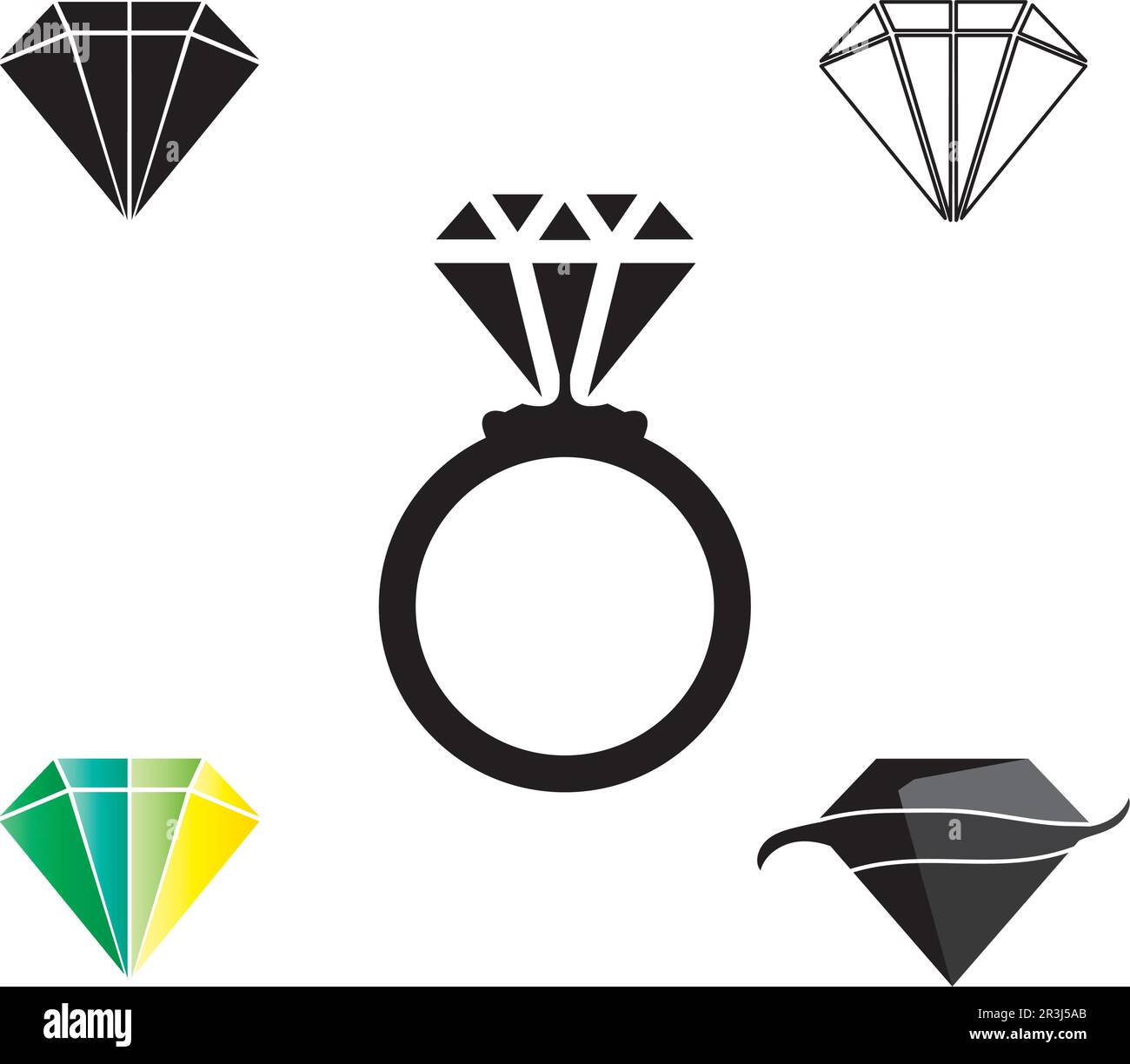 Diamond and Jewel design vector Logo Template symbol Stock Vector Image ...