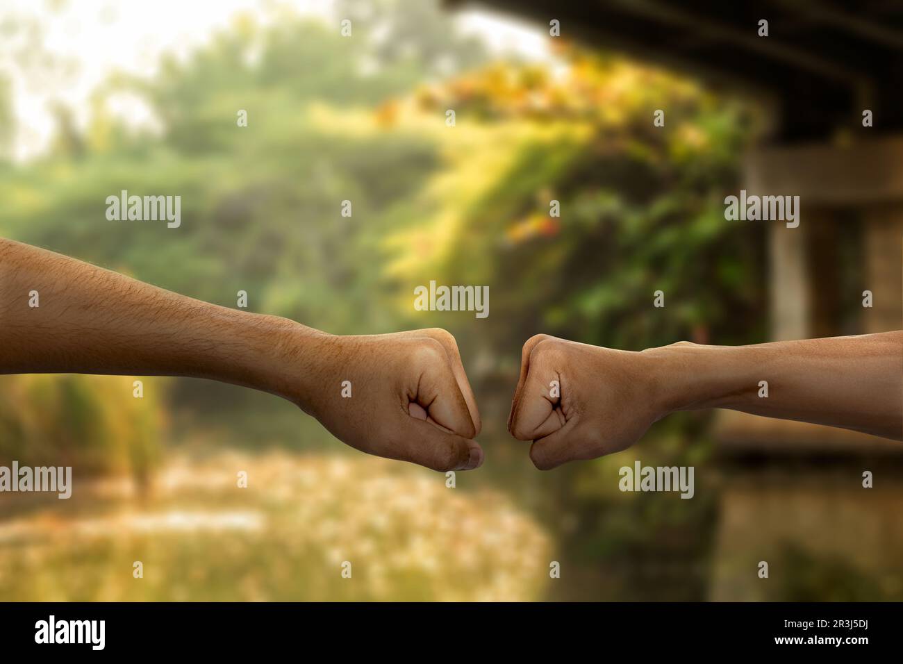 The hand gesture of friendship. International friendship day concept ...