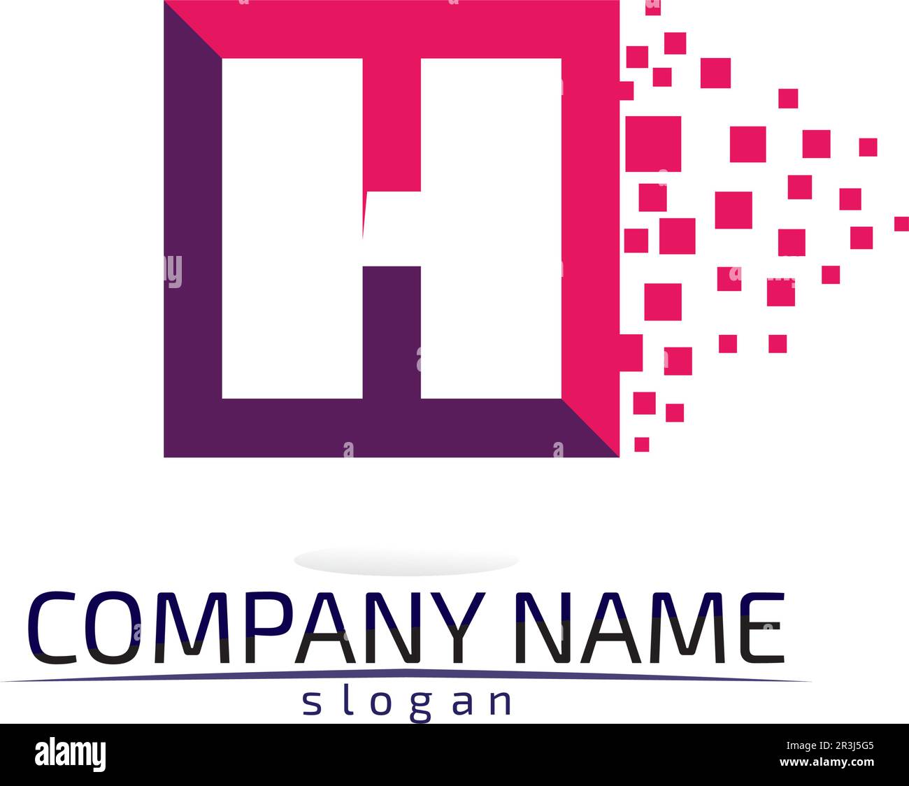 H Letter Logo Template Design Vector illustration sign Stock Vector ...
