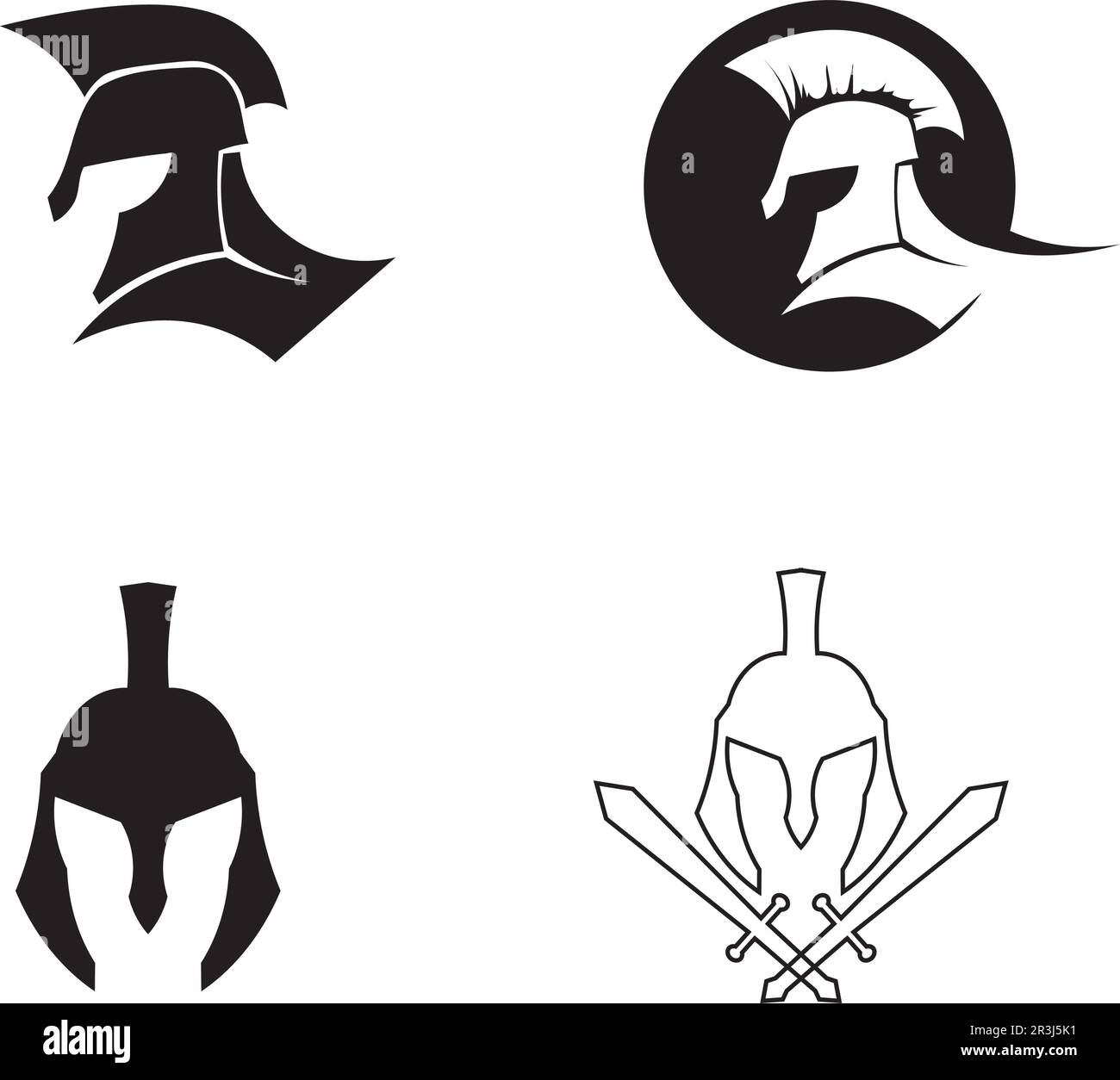 Spartan Helmet Logo Black Front