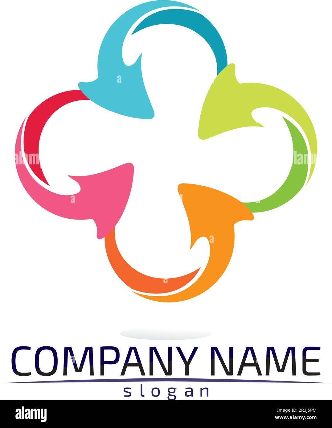 Arrows vector illustration icon Logo Template design Stock Vector Image ...