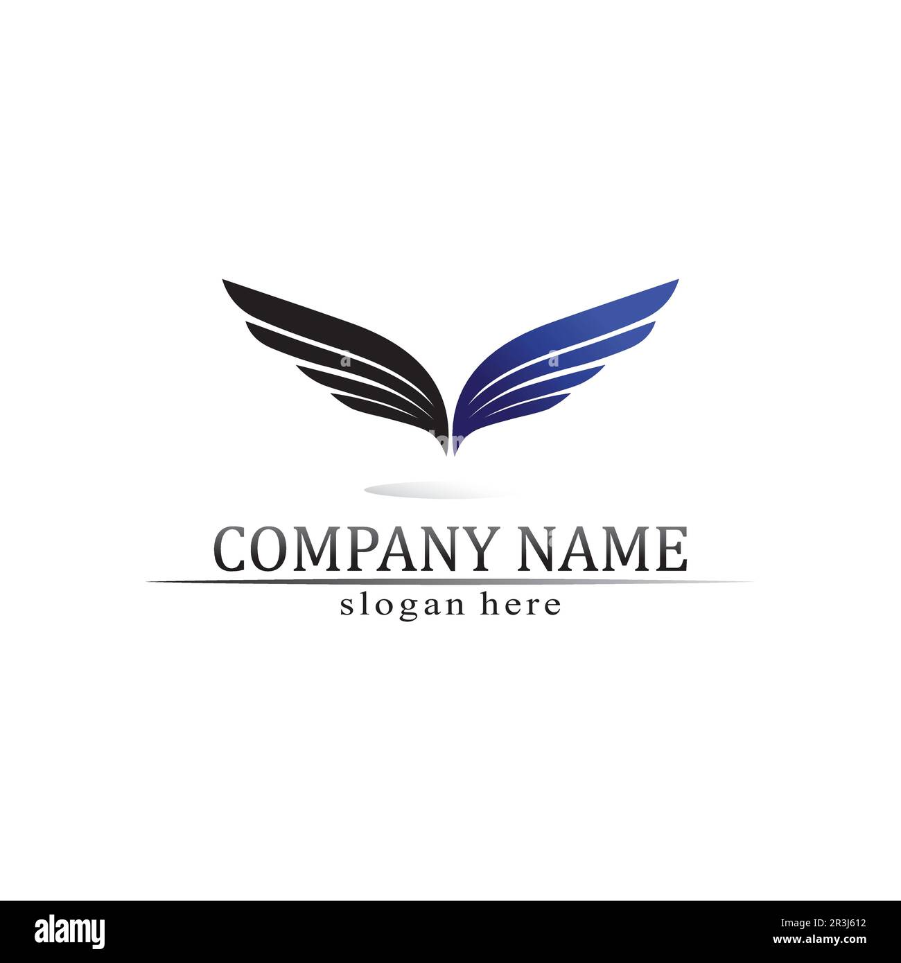 Wings logo Business and design animal wings Vector fast bird symbol ...