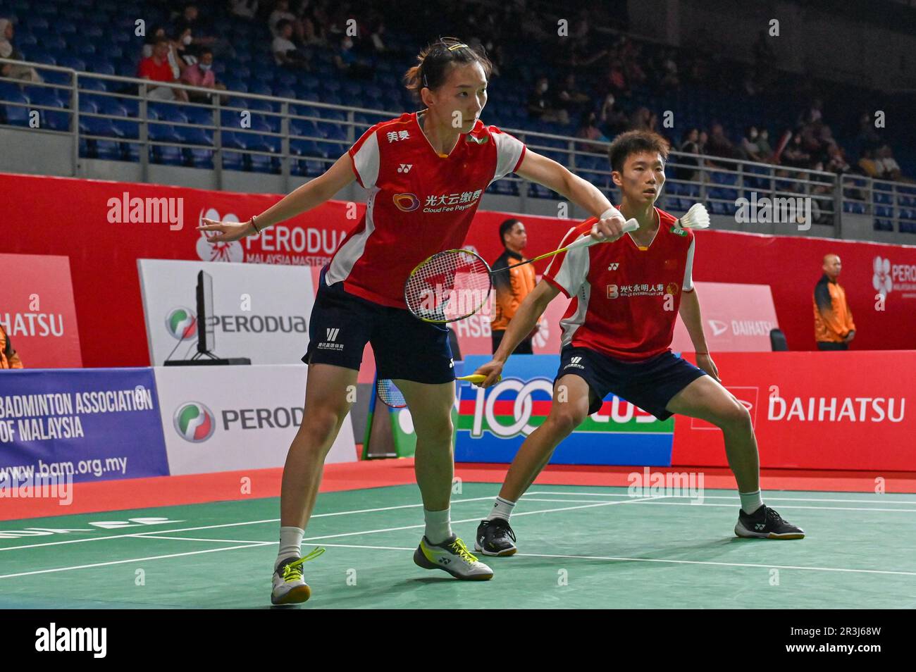Kuala Lumpur, Malaysia. 24th May, 2023. Jiang Zhenbang (R)/Wei Yaxin ...