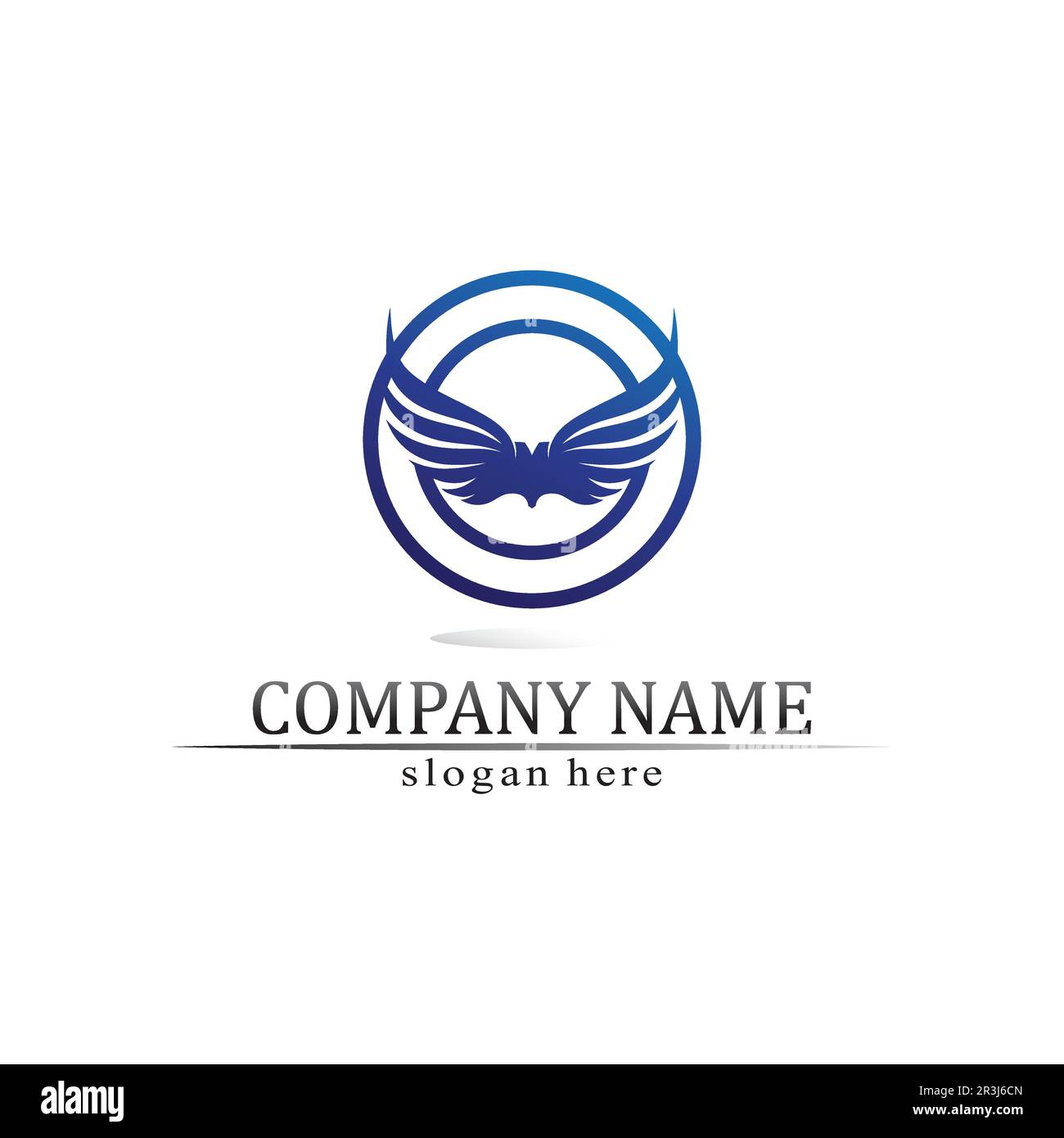 Wings logo Business and design animal wings Vector fast bird symbol ...