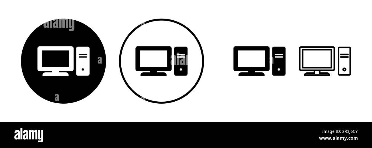 Computer icon vector. computer monitor icon Stock Vector Image & Art - Alamy