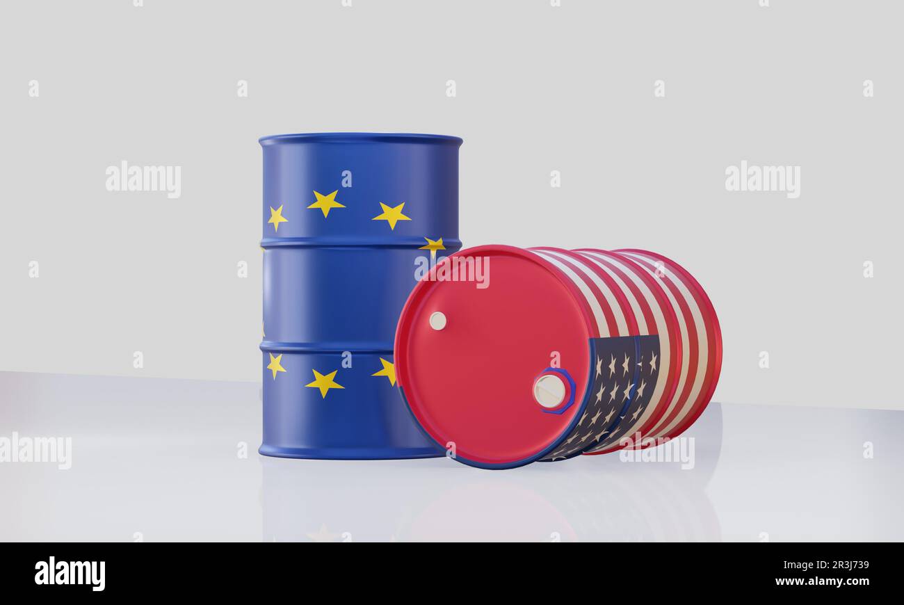 Oil barrel in flag Stock Photo - Alamy