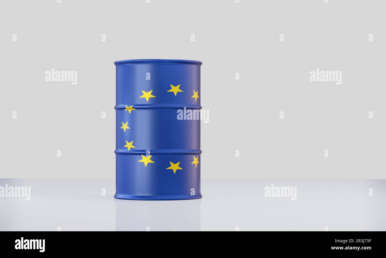 Oil barrel in flag Stock Photo - Alamy