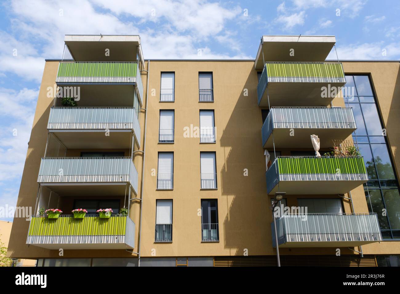 Balcony at a Apartment building Stock Photo - Alamy