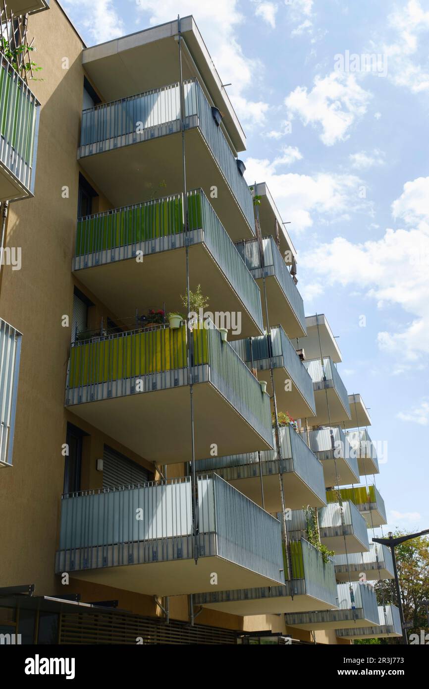 Balcony at a Apartment building Stock Photo - Alamy
