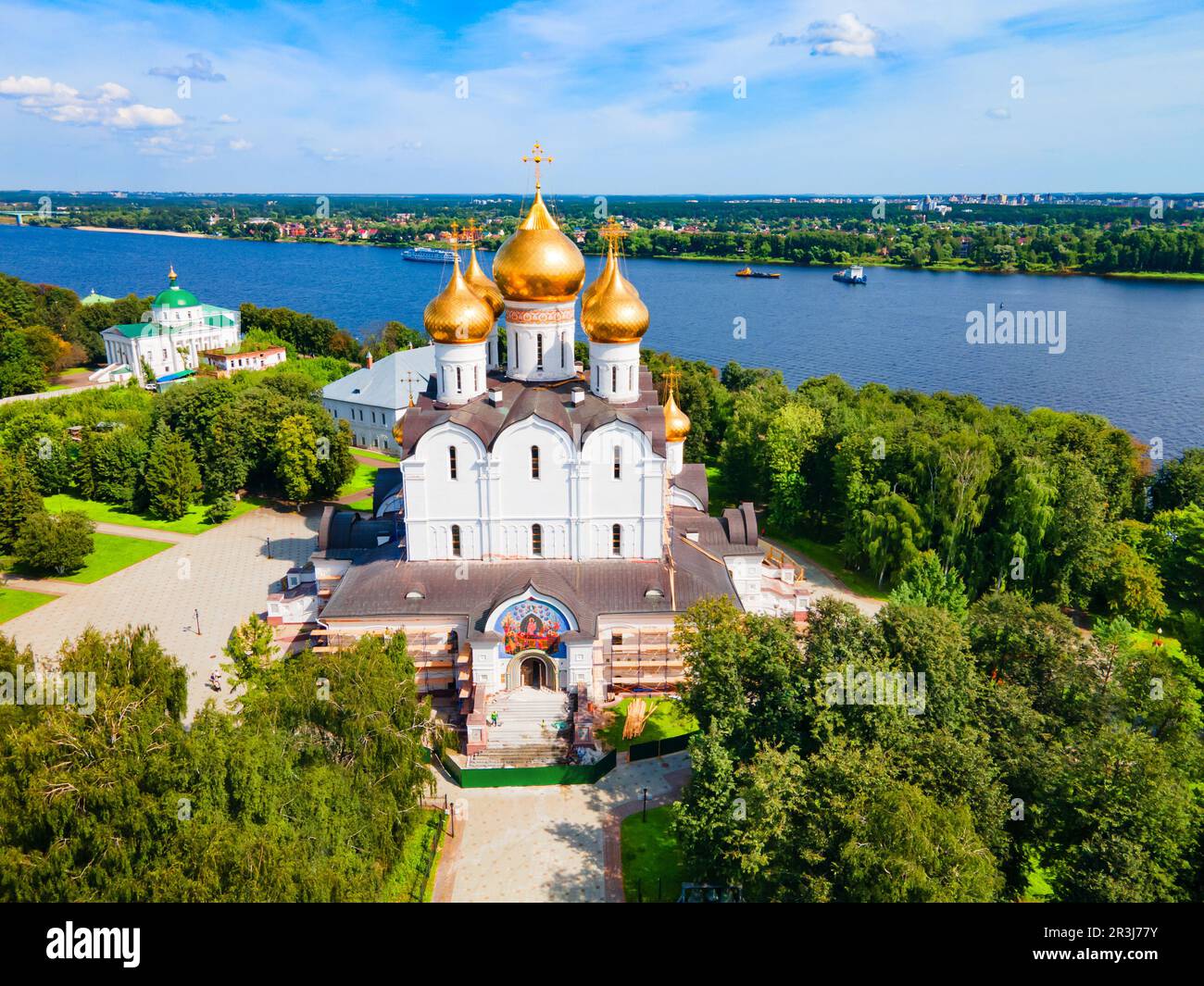 Assumption Cathedral or Uspensky Sobor aerial panoramic view in ...