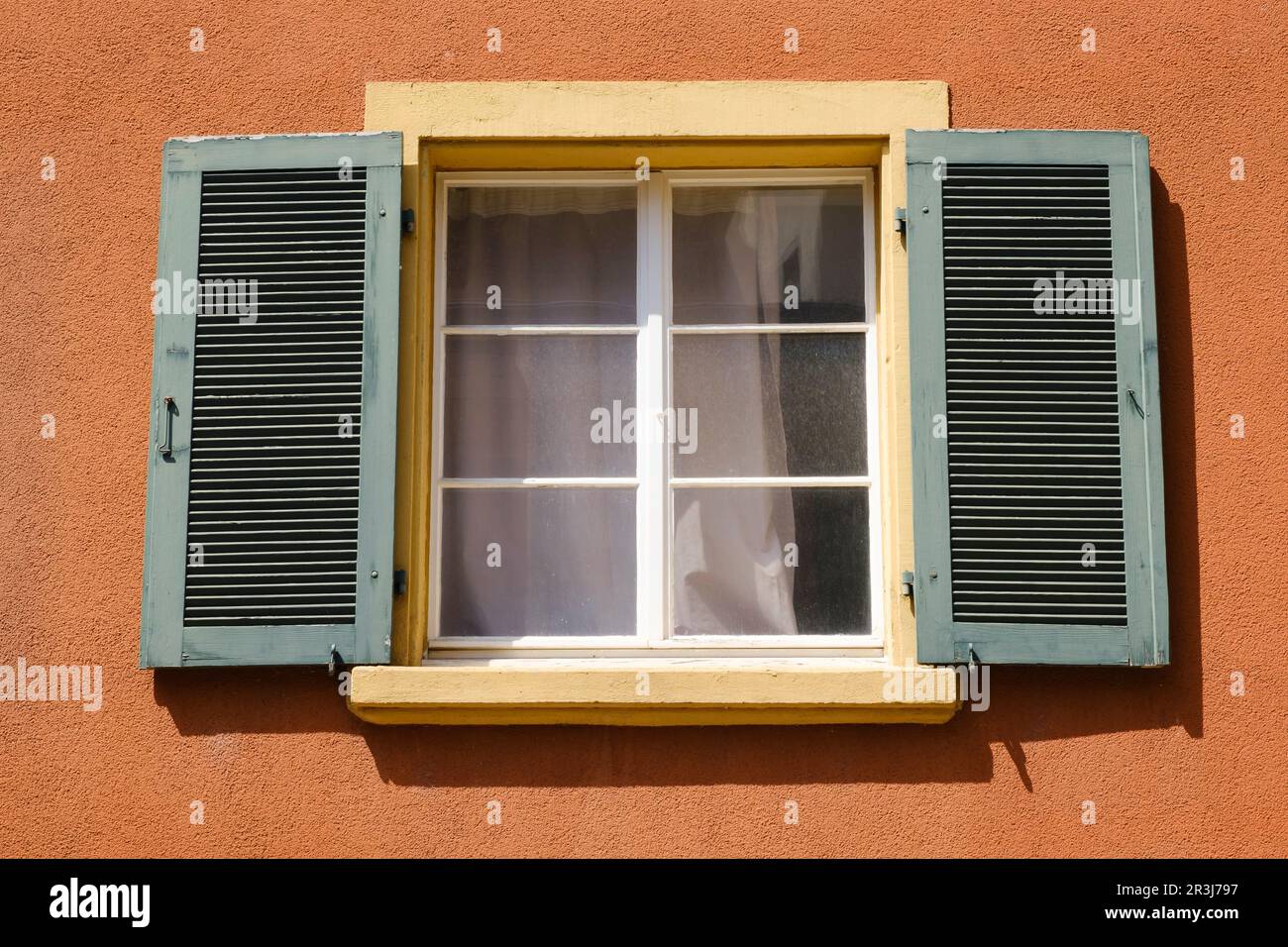 Window with open window shutter Stock Photo - Alamy