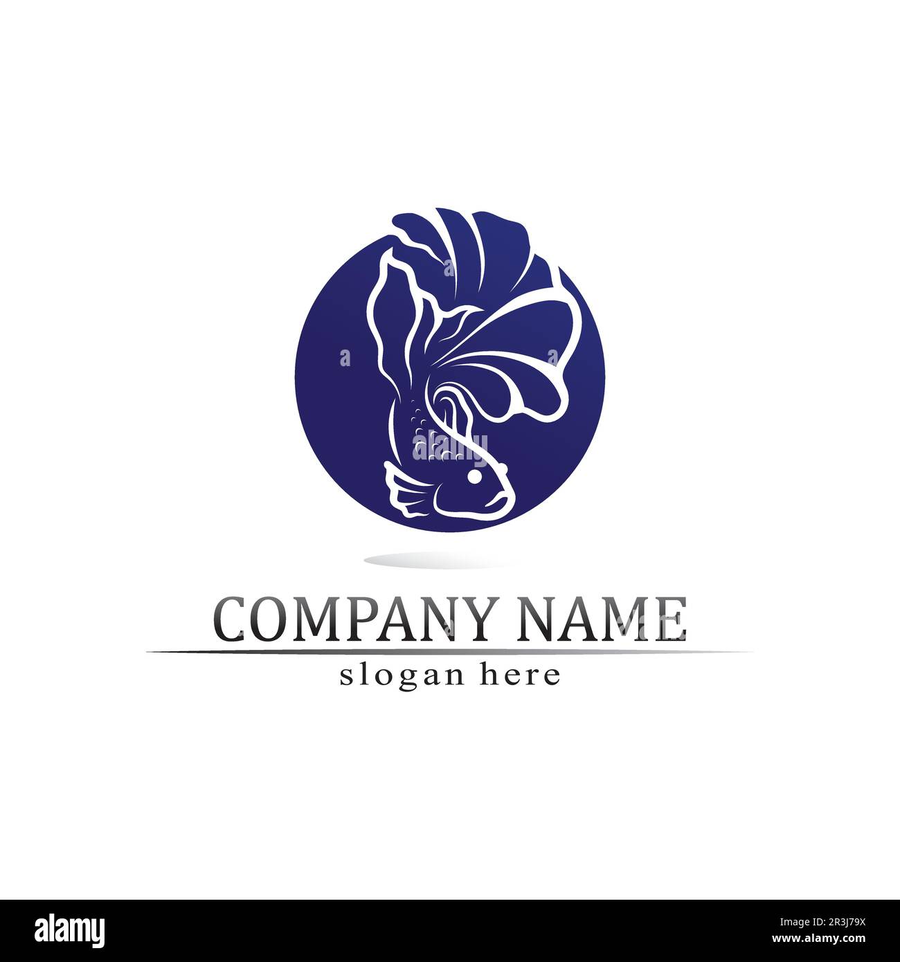 Fish animal aquatic logo beta fish design vector and illustration Stock ...