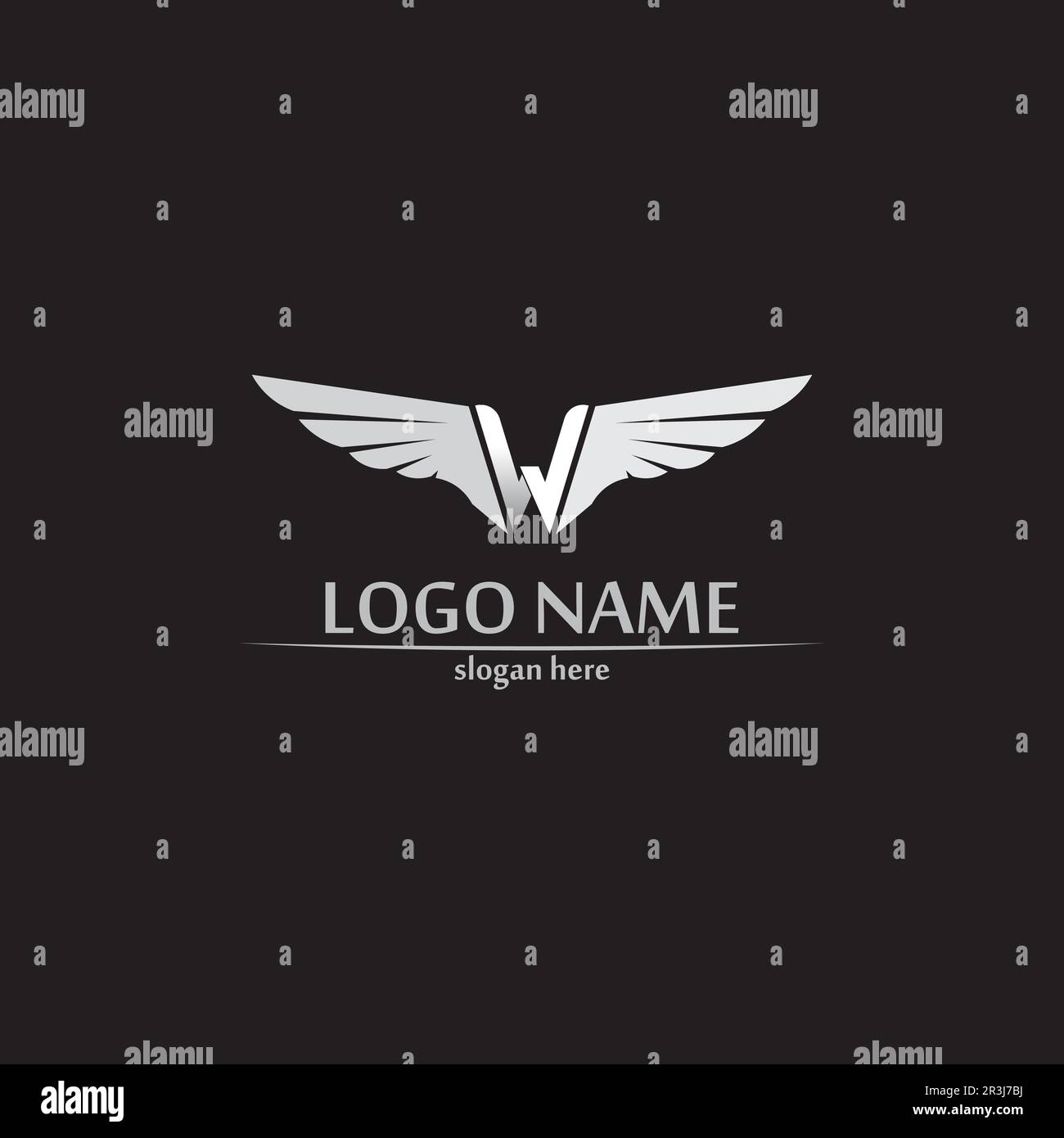 Wings logo Business and design animal wings Vector fast bird symbol ...
