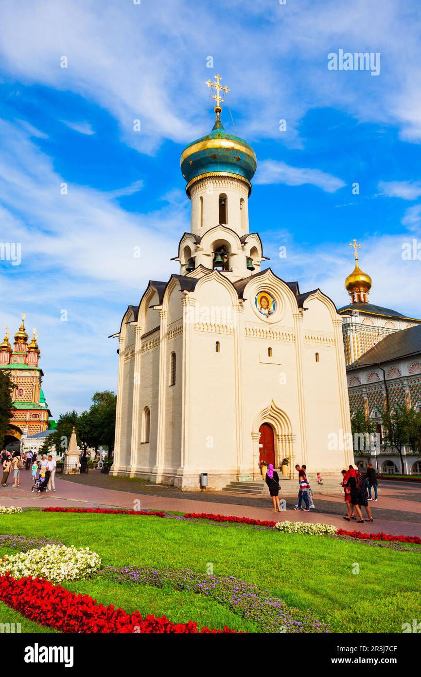 Trinity Lavra Monastery of St. Sergius in Sergiyev Posad city, Golden ...