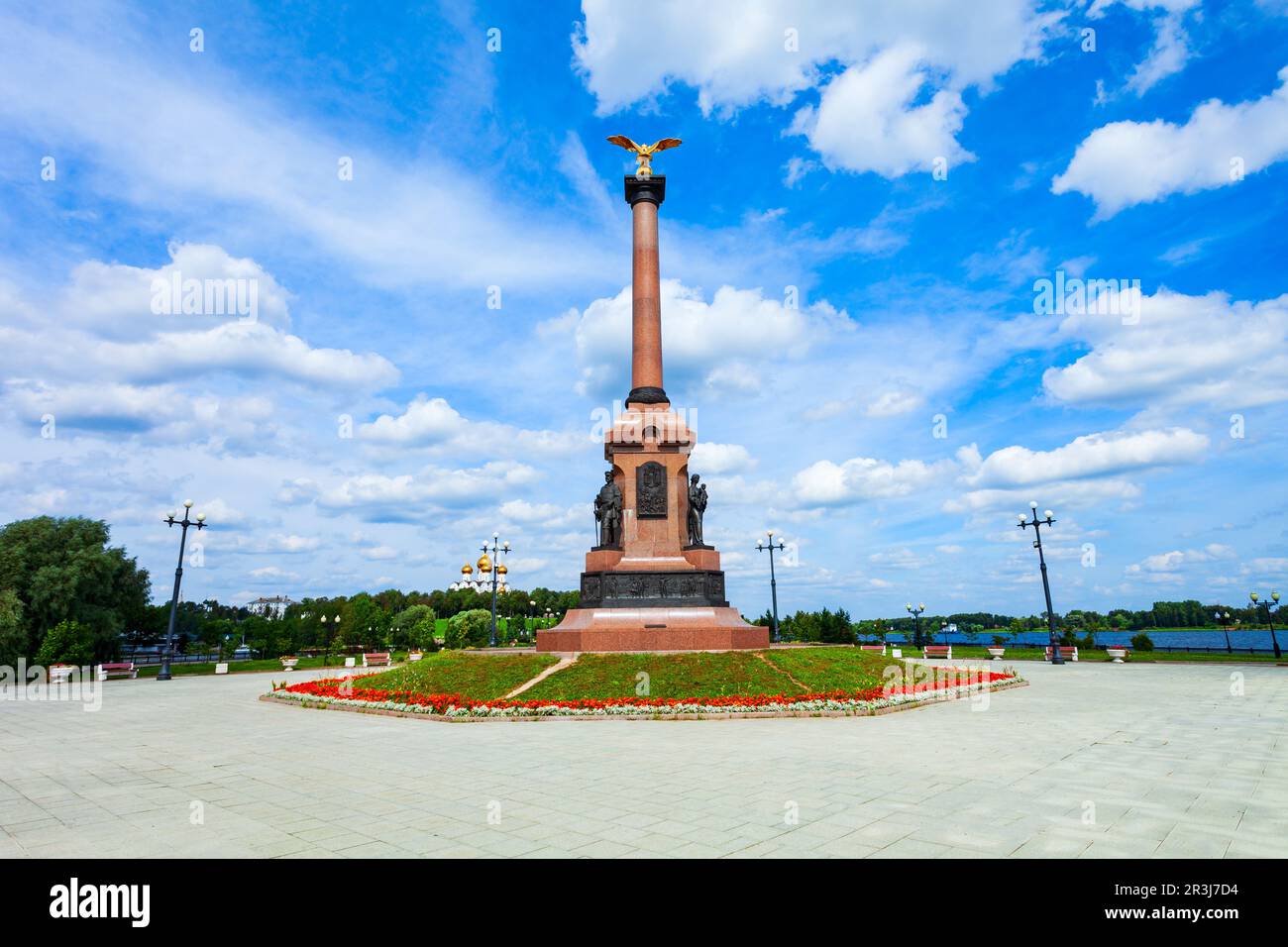 Monument to the 1000th anniversary of Yaroslavl city at Strelka public ...