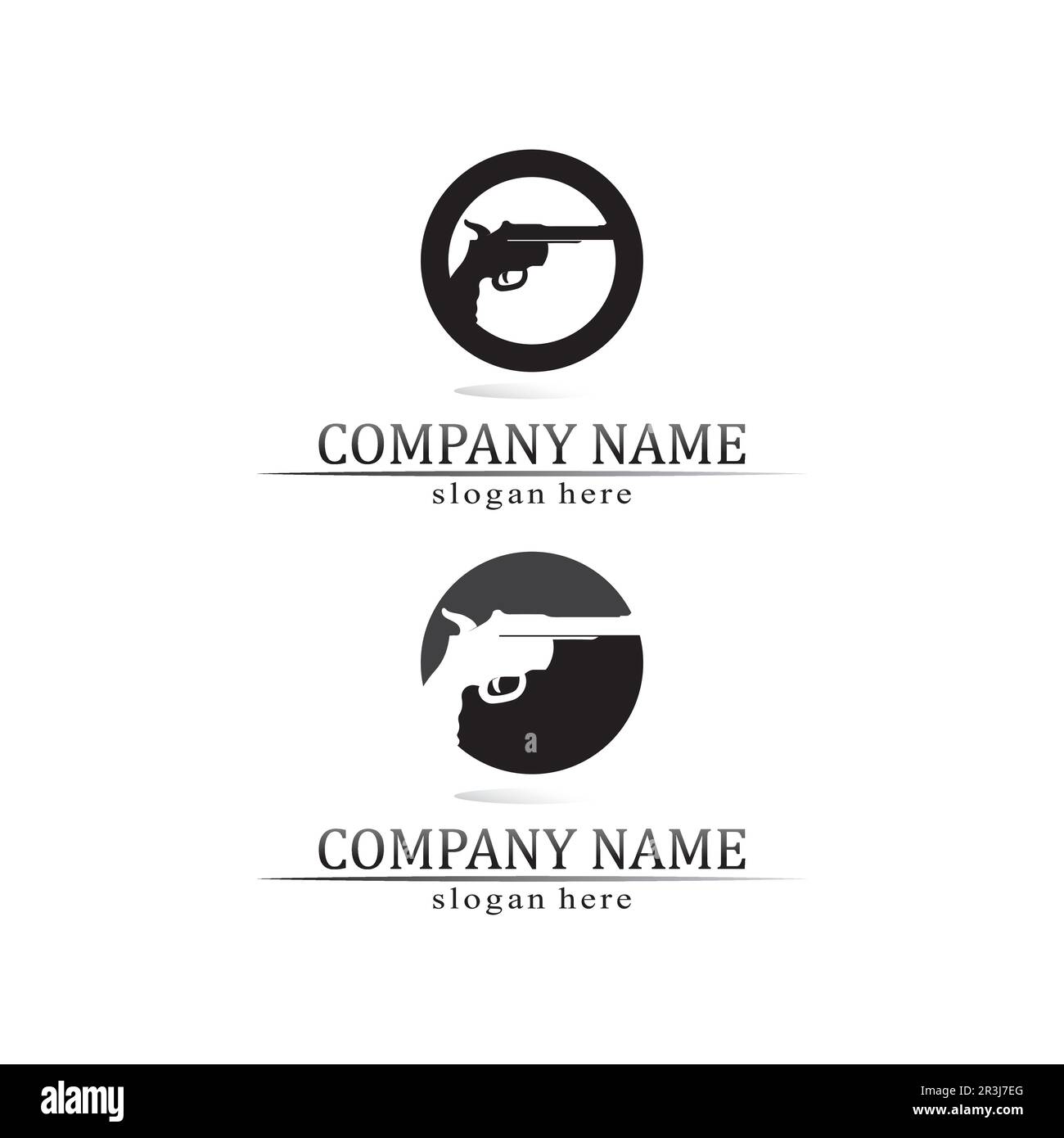Gun logo and Army soldier sniper shot vector Design Illustration ...