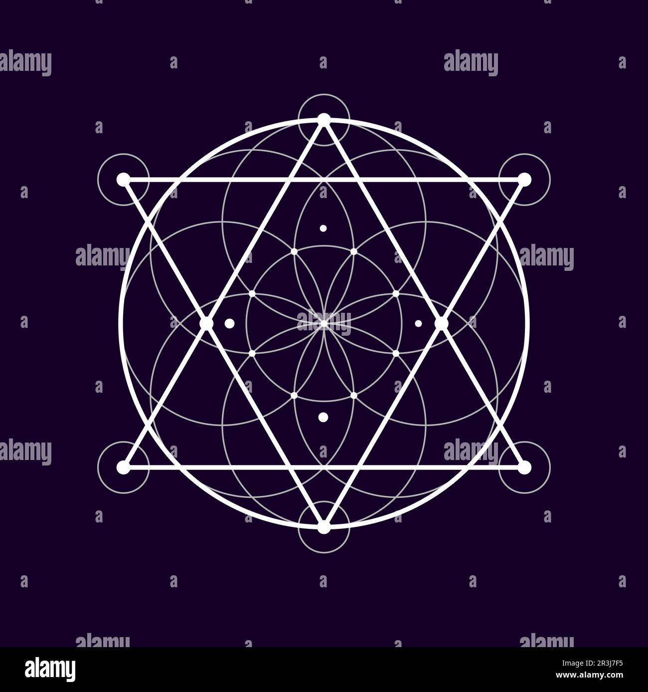 Bohemian esoteric symmetrical sign, sacred geometry shape, mystery ...