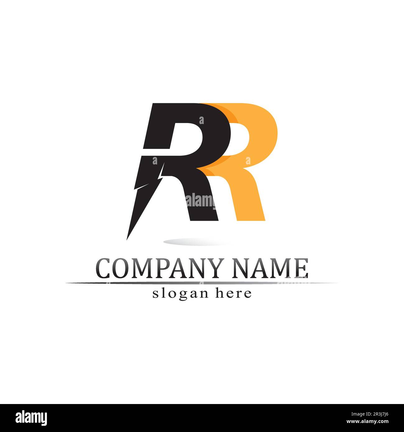 R Letter Arrow vector illustration icon Logo Template design Stock ...