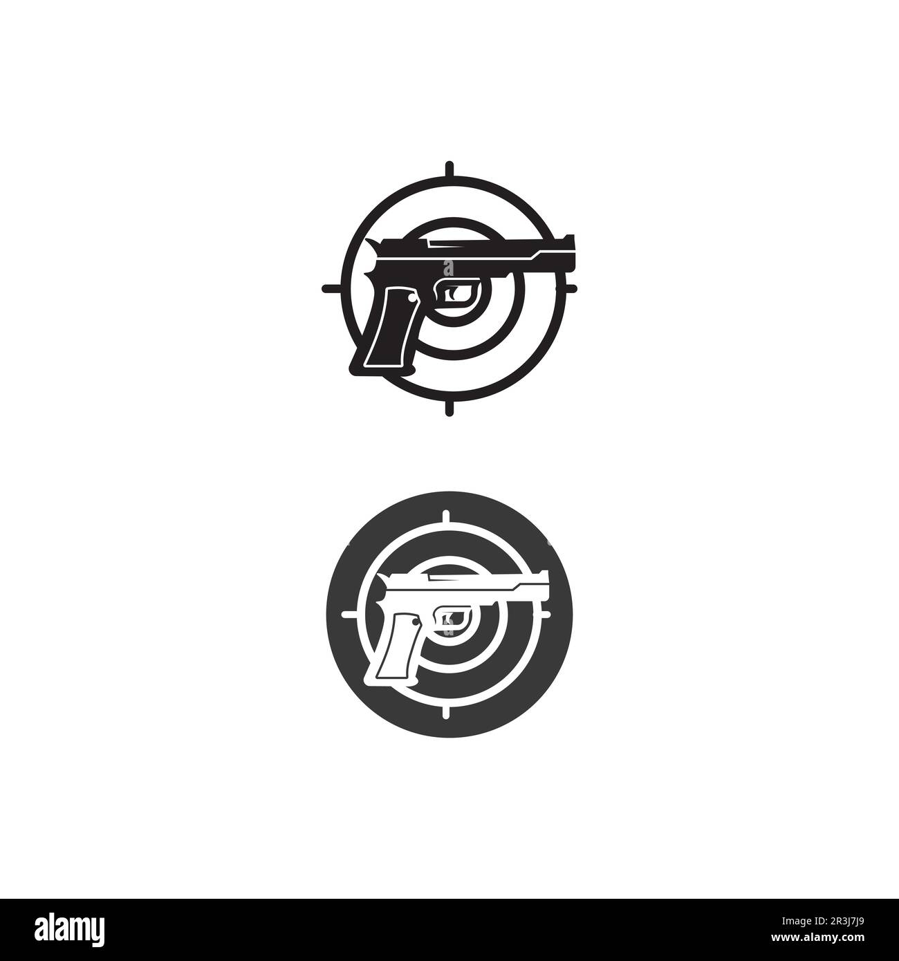 Gun logo and Army soldier sniper shot vector Design Illustration ...