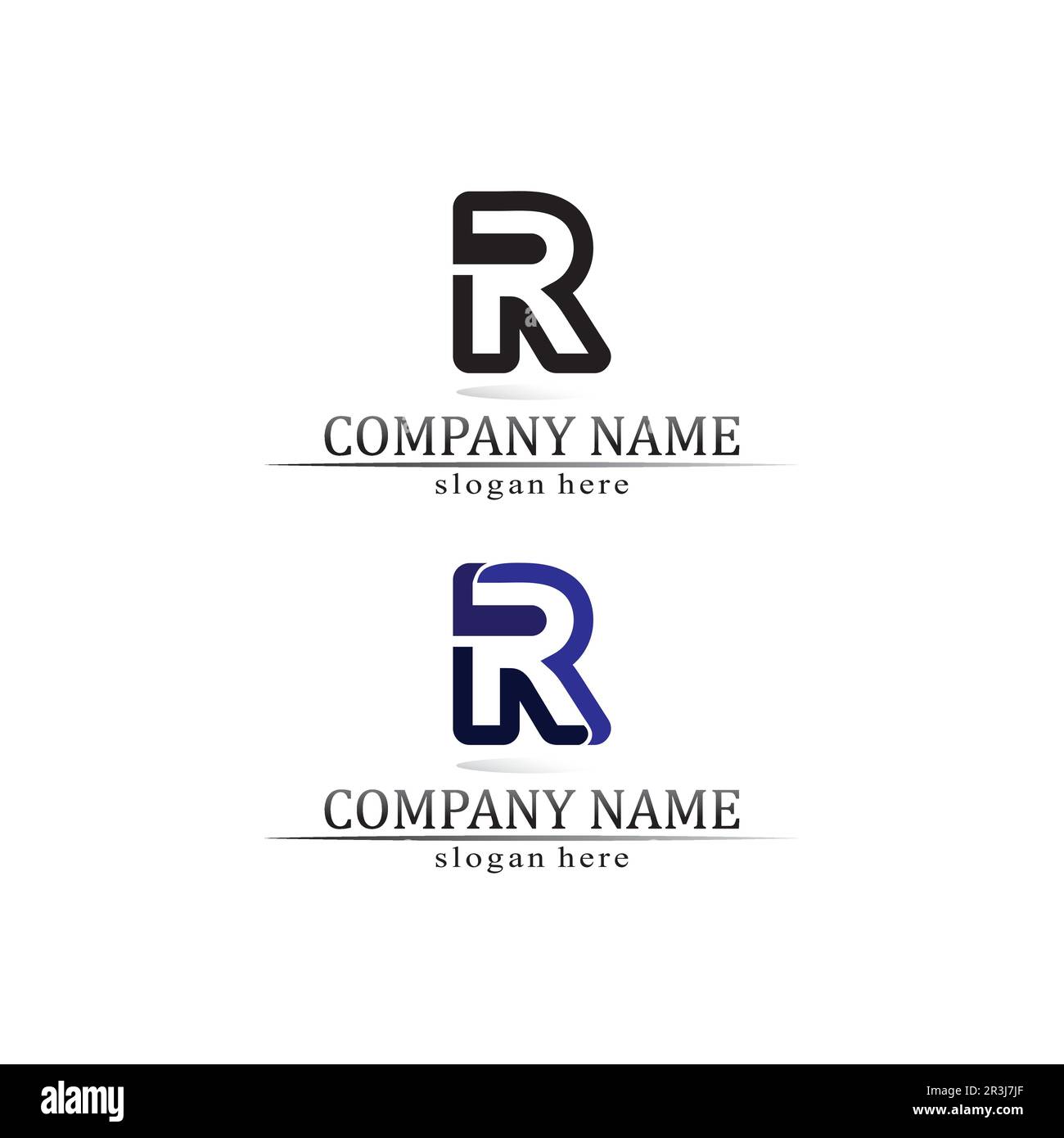 R Letter Arrow vector illustration icon Logo Template design Stock ...