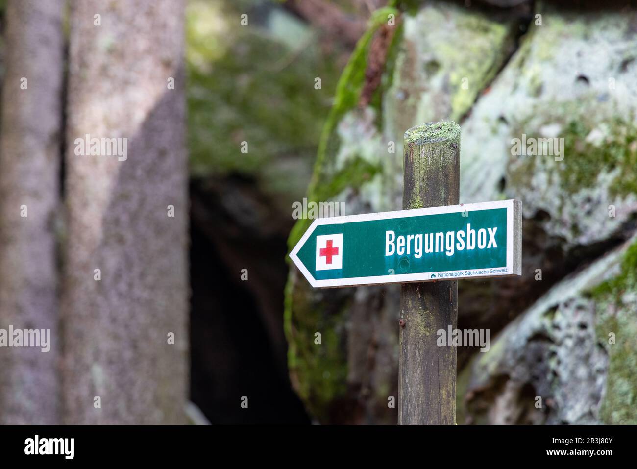 Circular hiking trail around Hohnstein Stock Photo - Alamy