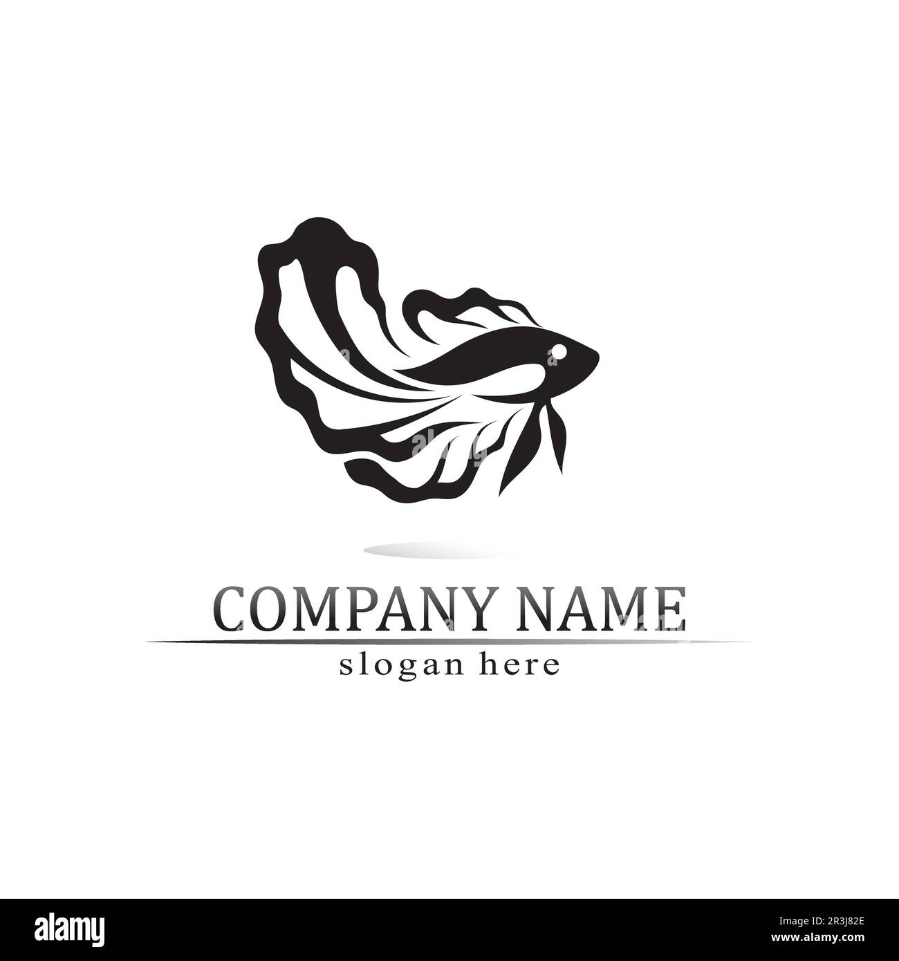 Fish animal aquatic logo beta fish design vector and illustration Stock ...