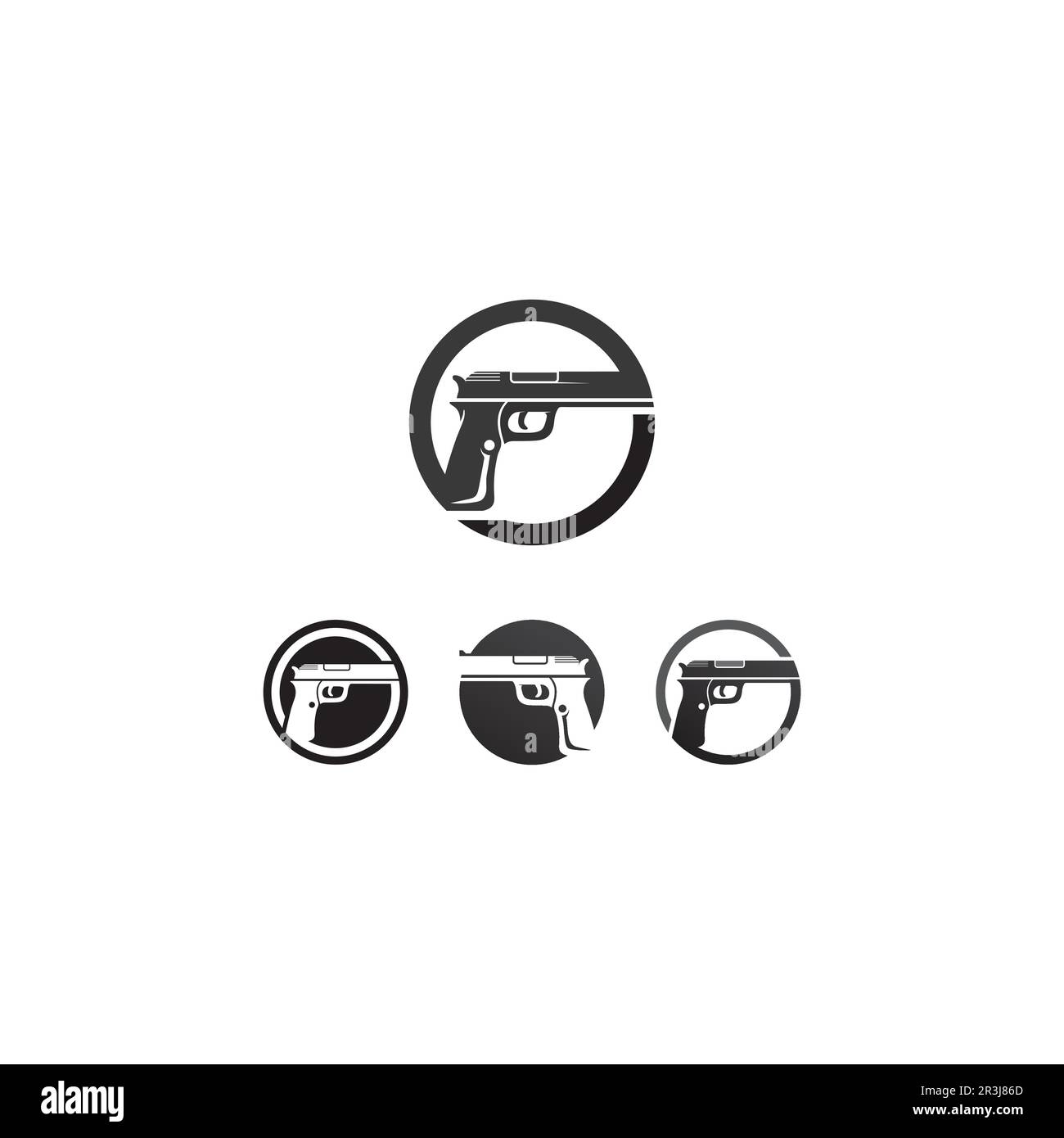 Gun logo and Army soldier sniper shot vector Design Illustration ...