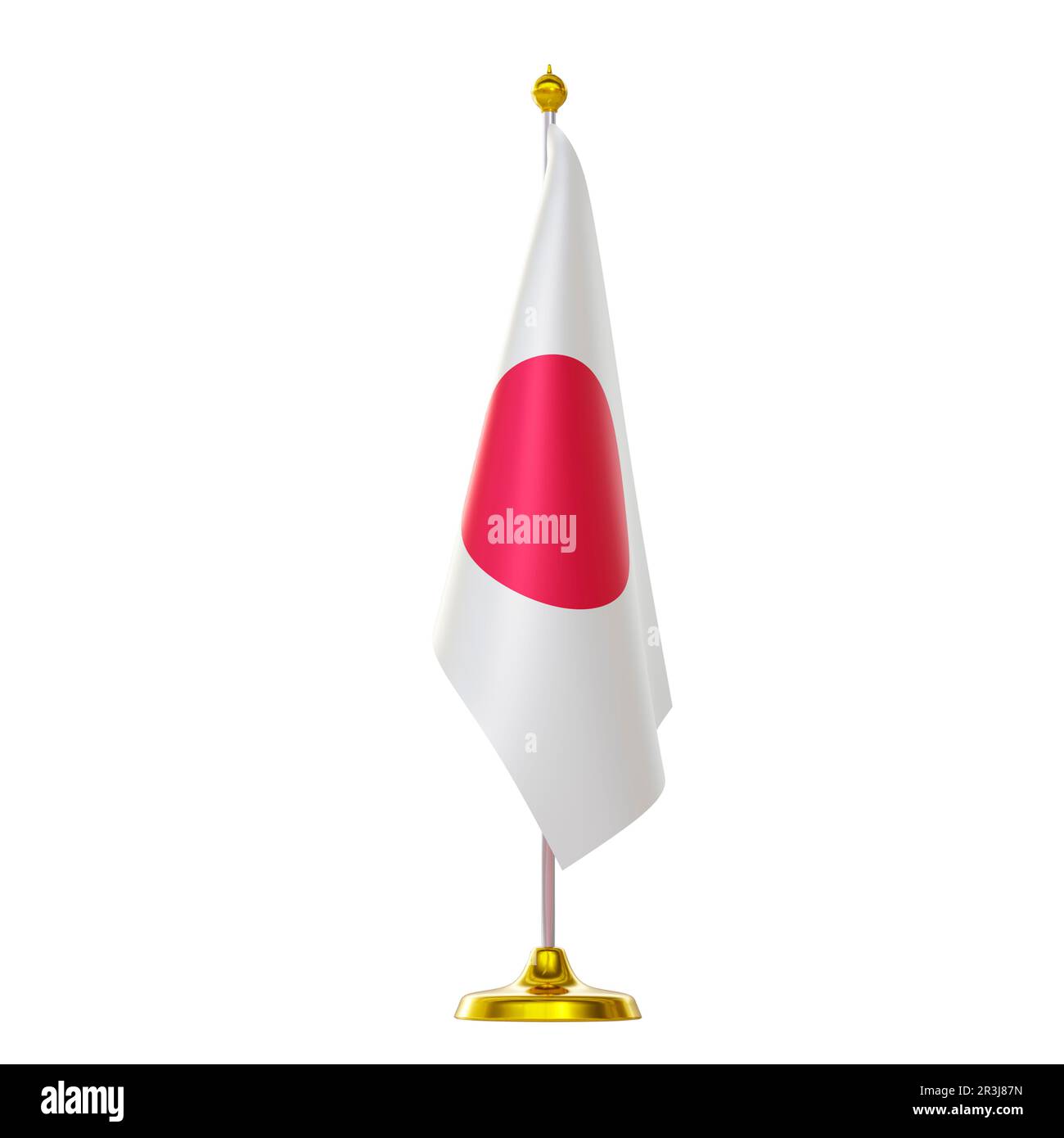 Japan flag on flag pole hi-res stock photography and images - Alamy