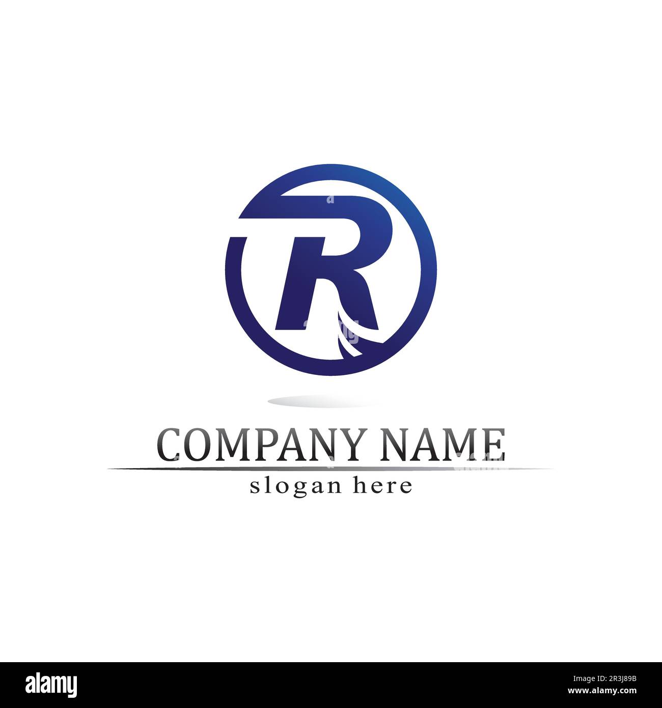 R Letter Arrow vector illustration icon Logo Template design Stock ...