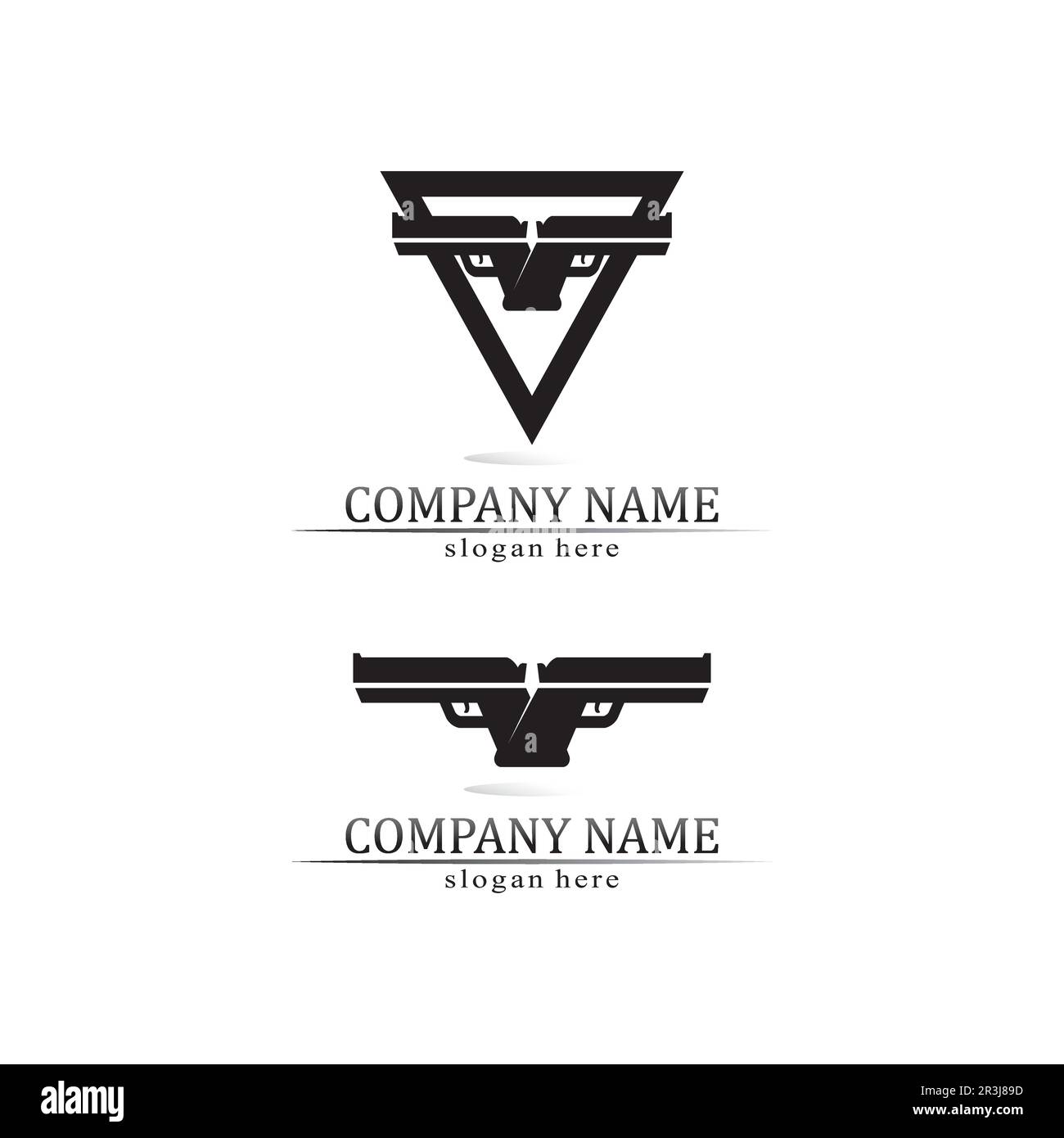 Gun logo and Army soldier sniper shot vector Design Illustration ...