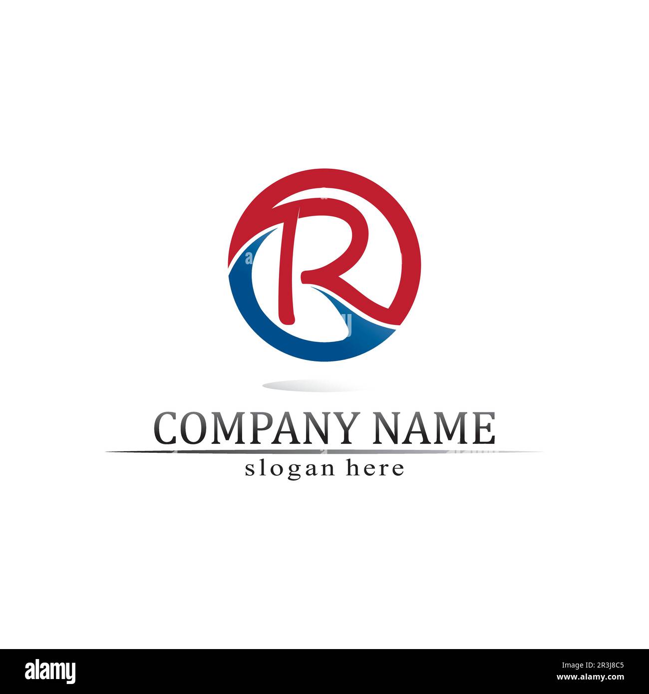 R Letter Arrow vector illustration icon Logo Template design Stock ...