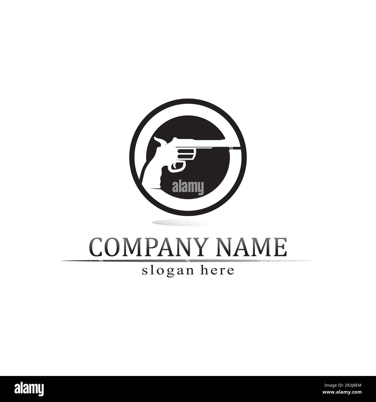 Gun logo and Army soldier sniper shot vector Design Illustration ...