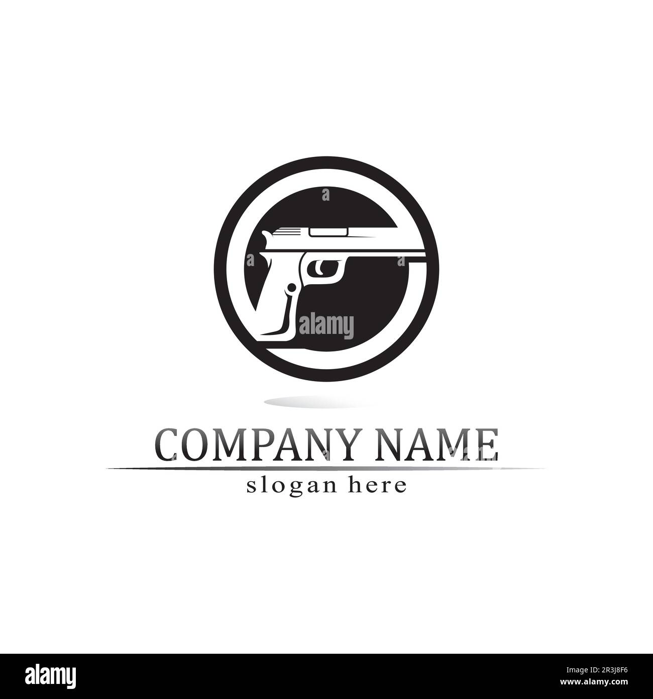 Gun logo and Army soldier sniper shot vector Design Illustration ...
