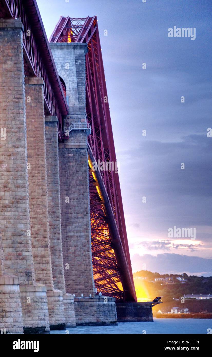 Edinburgh, South Queensferry, Forth Bridge, Scotland, Great Britain ...