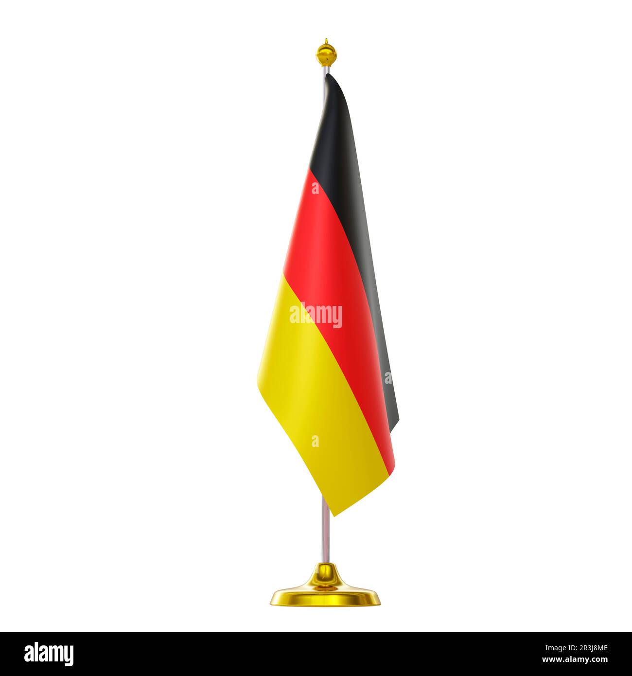 3d render of flag on pole for Germany countries summit and political ...