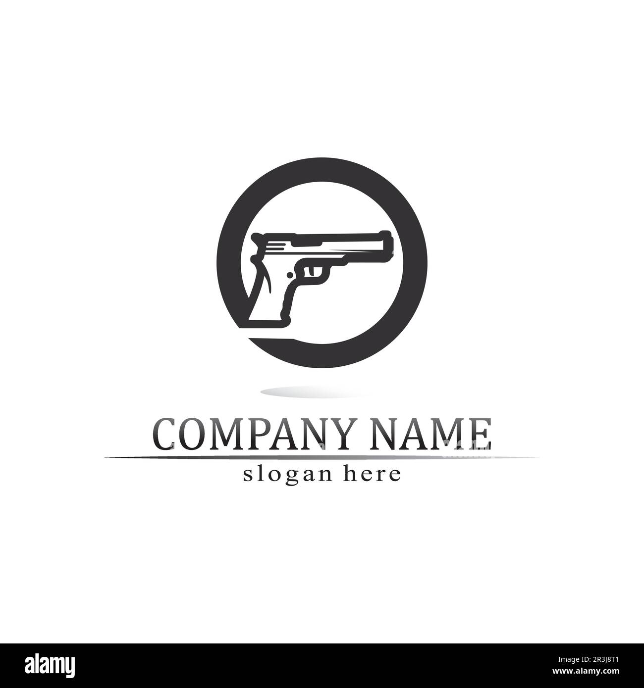 Gun logo and Army soldier sniper shot vector Design Illustration ...