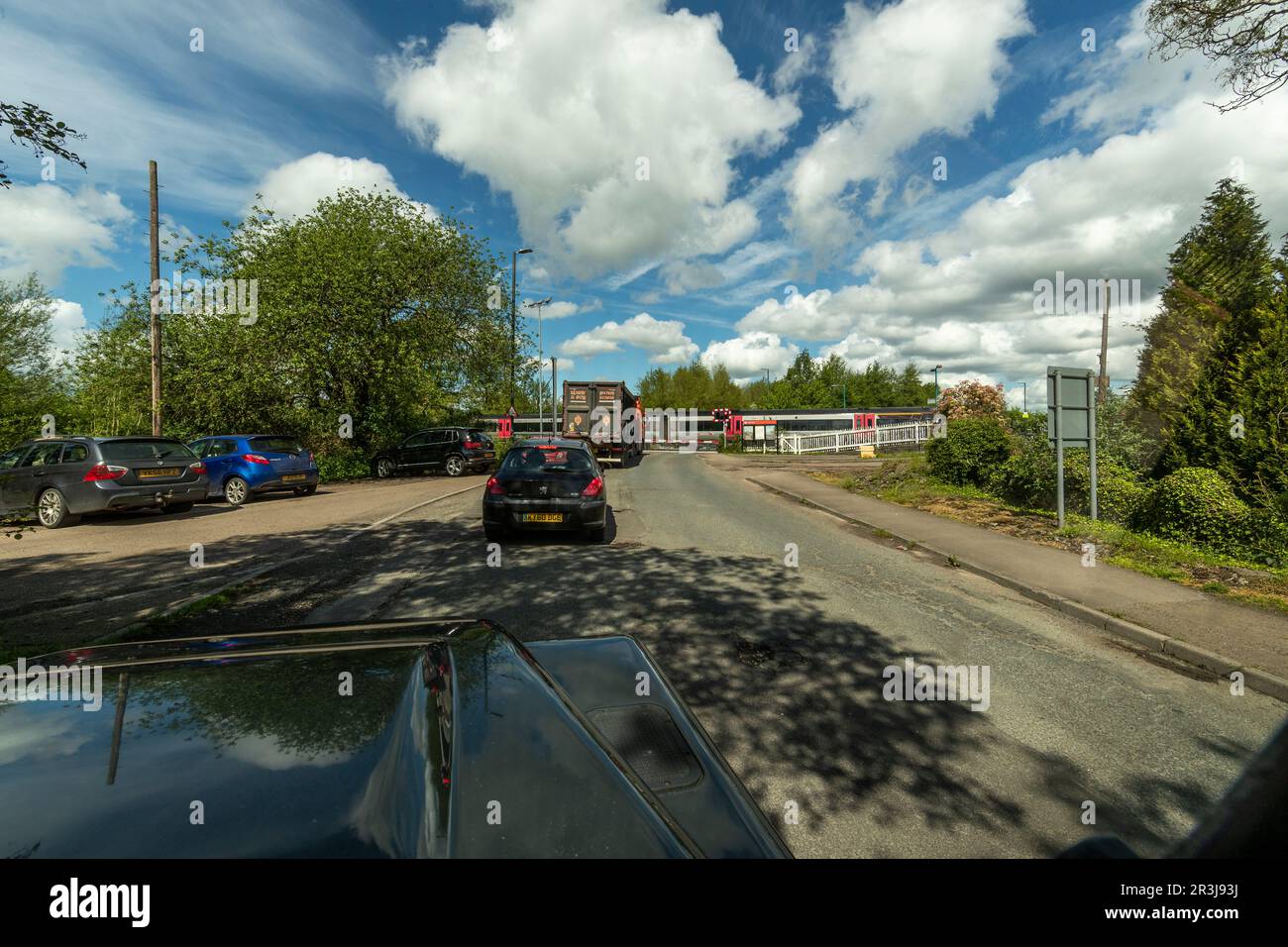 Controlled level crossing, Lydney Stock Photo - Alamy