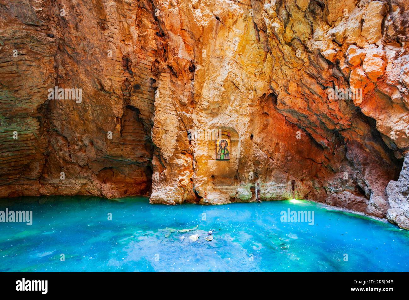 Proval Lake inside Mountain Mashuk in Pyatigorsk, a spa city in ...